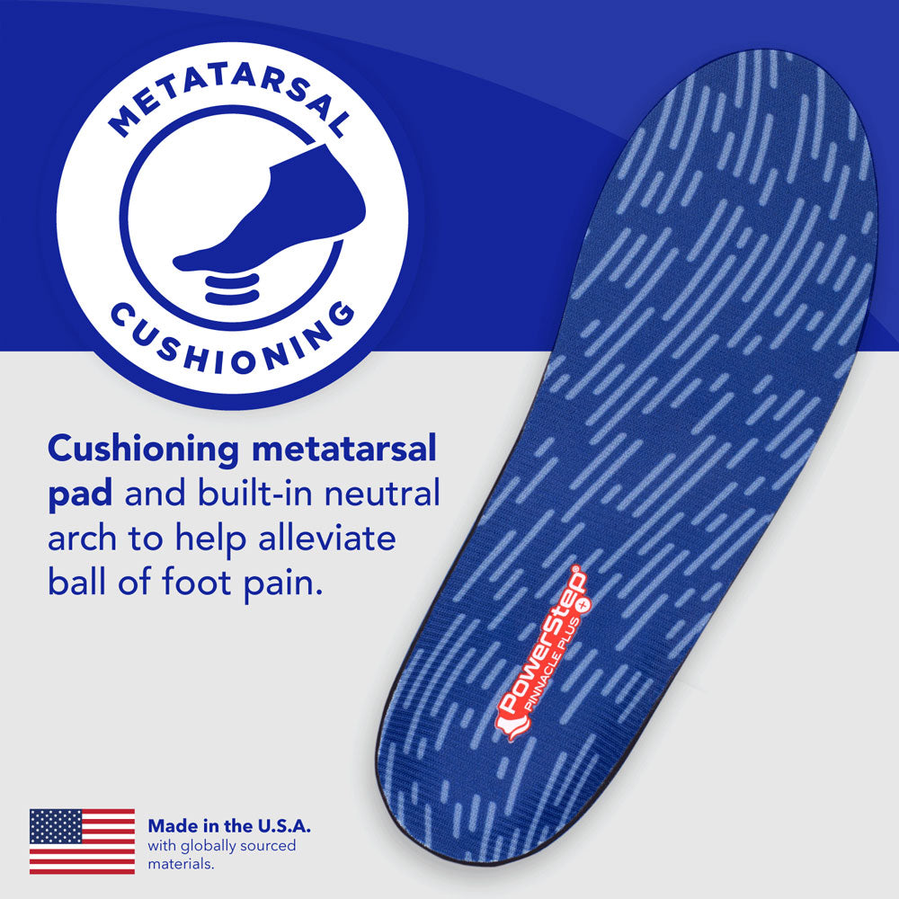 PowerStep Plus Insoles | Inserts for Ball of Foot Pain