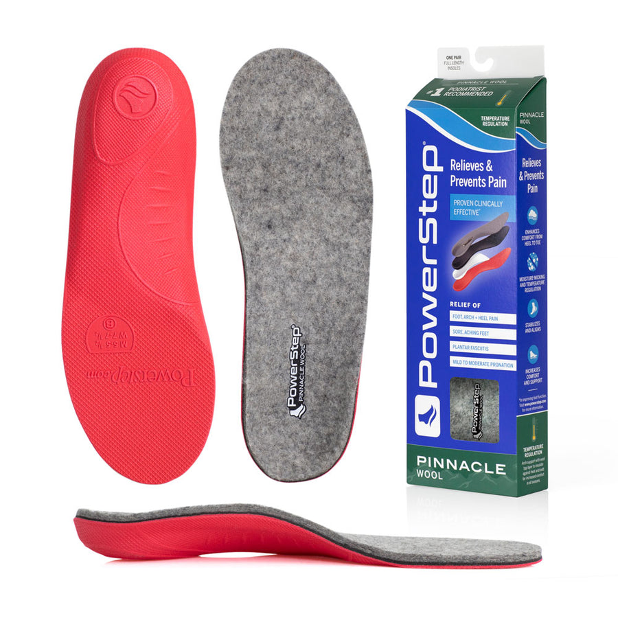 PowerStep Wool Insoles | Arch Support Wool Orthotic Insole, for Boots